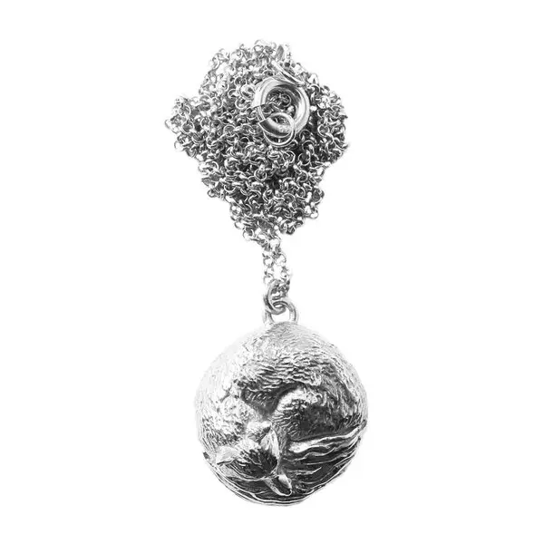 LEE RENEE Fox Pendant Necklace - Silver