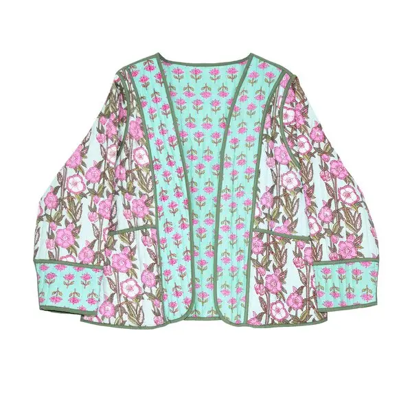 INARA Wild Rose Reversible Quilted Cotton Jacket