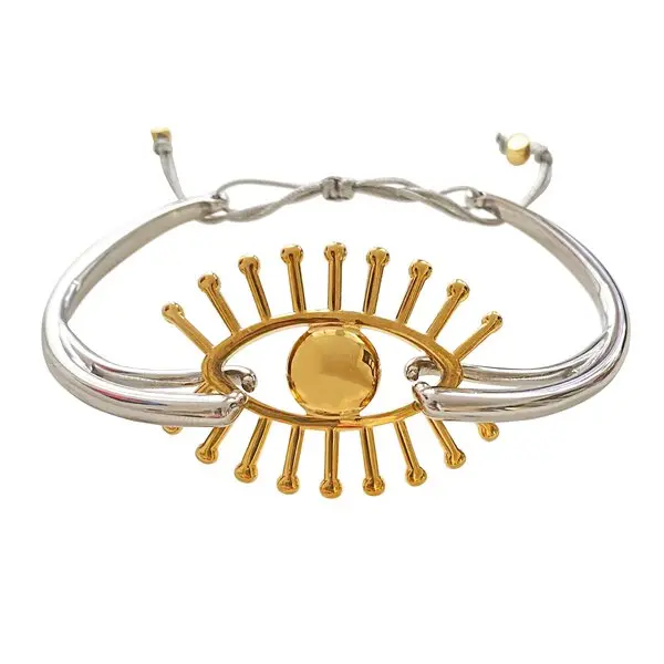 SMILLA BRAV Evil Eye Stainless Steel Bracelet - Silver