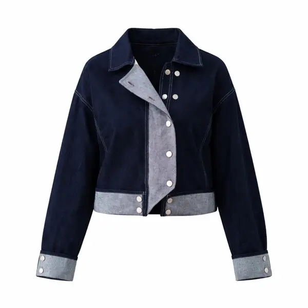 UP-FUSE Drop-shoulder Denim Jacket - Blue