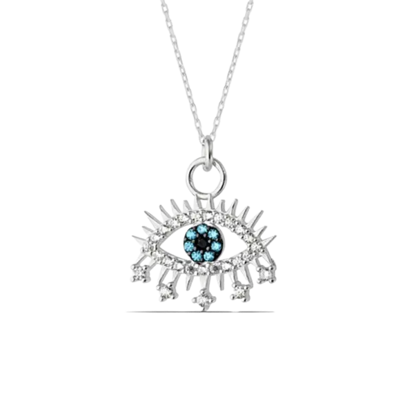 SPERO LONDON Evil Eye Sterling Pendant Necklace - Silver