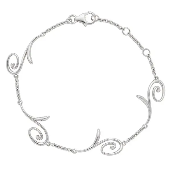 LUCY QUARTERMAINE Solid Sterling Q Bracelet - Silver