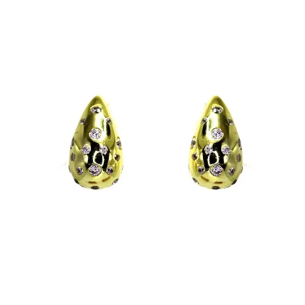 VICSTONENYC FINE JEWELRY Bezel Setting Gok-ock Vermeil Stud Earrings - Gold