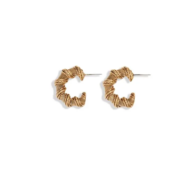 Lovard Twisted Hoop Earrings - Gold