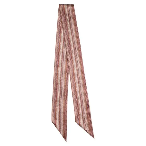 MARLEI Palma Silk Headband - Brown/red