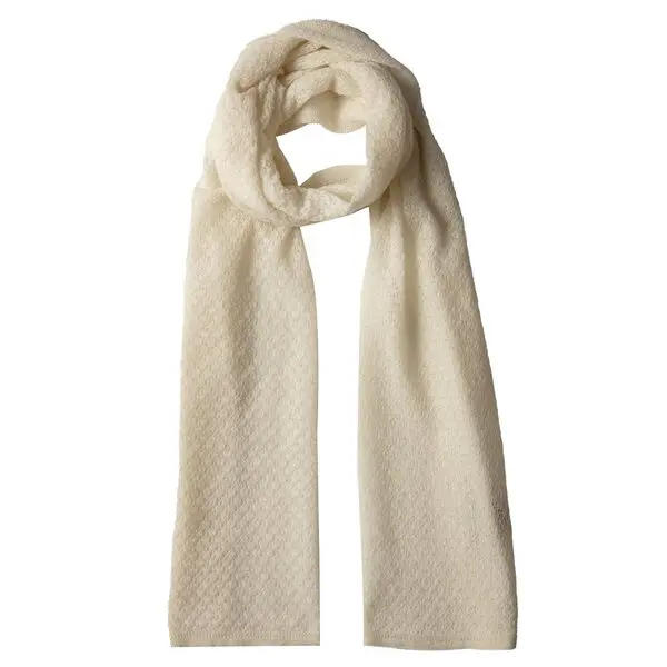 MOHAIR&ANGORA Neutrals Diamond Shawl Ecru - Beige