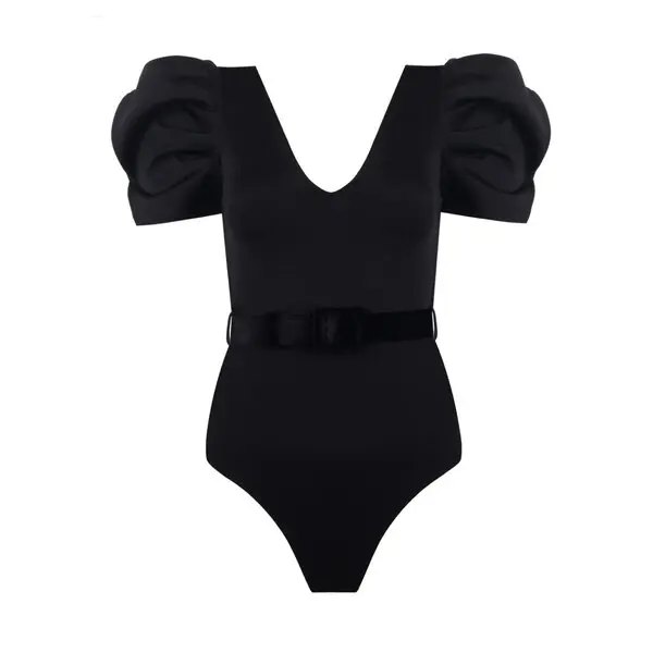 NUR KARAATA Porto Torres Swimsuit - Black