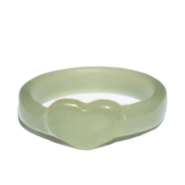 SEREE Heart Jade Ring - Green