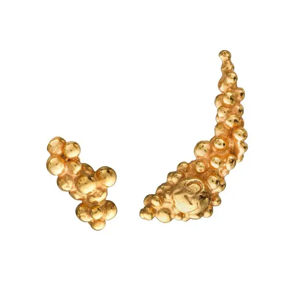 EVA REMENYI Céleste Deux Asymmetrical Stud Earrings - Gold