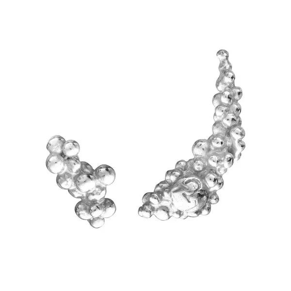 EVA REMENYI Céleste Deux Asymmetrical Stud Earrings - Silver