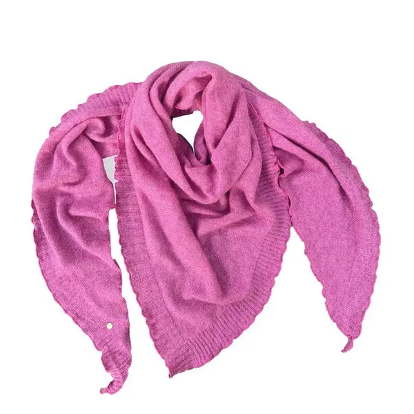 TIRILLM Palma Triangle Cashmere Scarf Melange - Pink