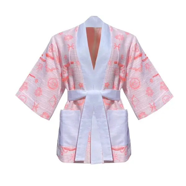 GEEGEE COLLECTION Zodiac Kimono - White