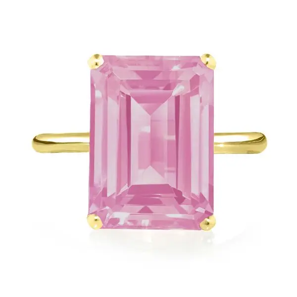 AUGUSTINE JEWELS Pink Topaz Cocktail Ring - Pink/gold