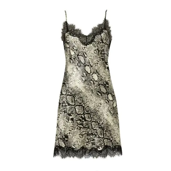 SAINTED SISTERS Scarlett Ivory Snake Chemise - White