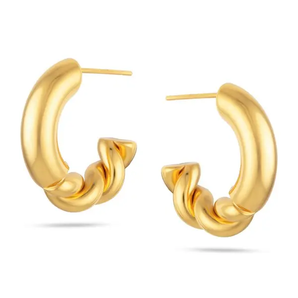ARCTIC FOX & CO. Amara Half Twist Hoop Earrings - Gold