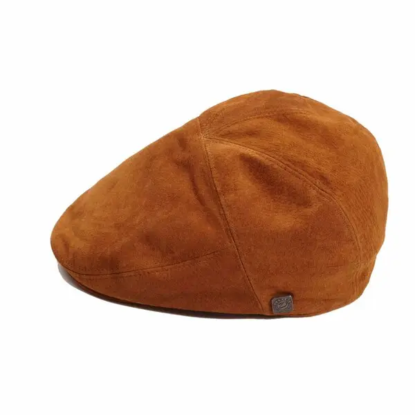 DASMARCA HATS Leather Cap - Red