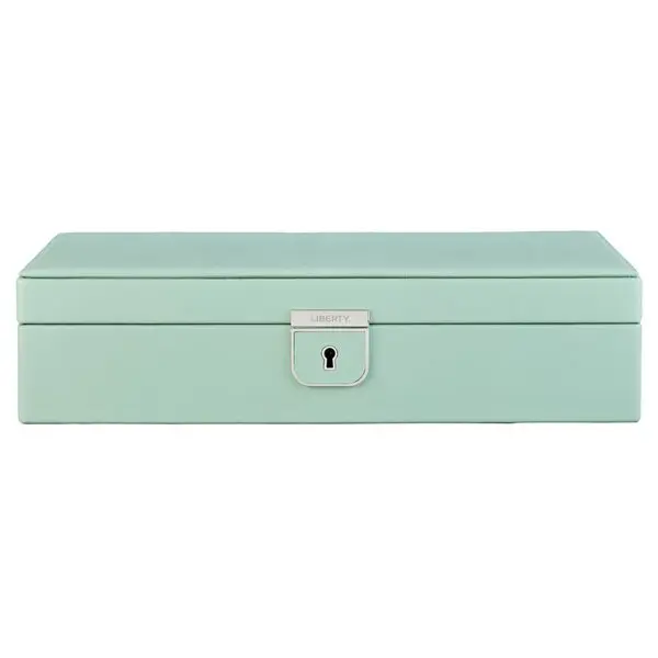 Wolf Liberty Medium Jewellery Box - Green