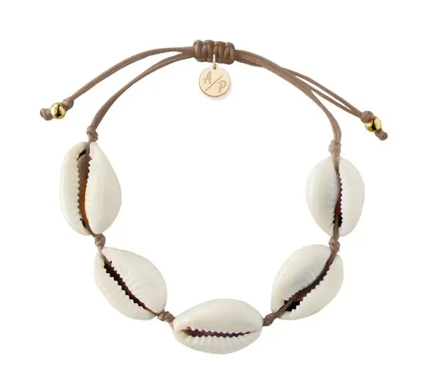 ADRIANA PAPPAS DESIGNS Natural Shell Adjustable Bracelet - Brown