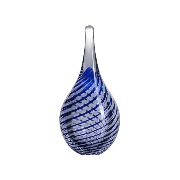 MARLETH Blue / White Filigrana Appuntita Hand-blown Glass Sculpture - Blue/white
