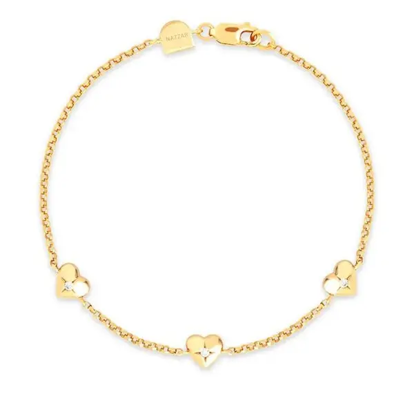 NAZZAR Heart Zirconia Bracelet - Gold