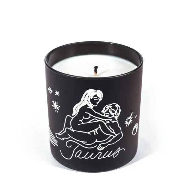 BLACK CAKE Taurus Zodiac Horoscope Massage Candle - Black