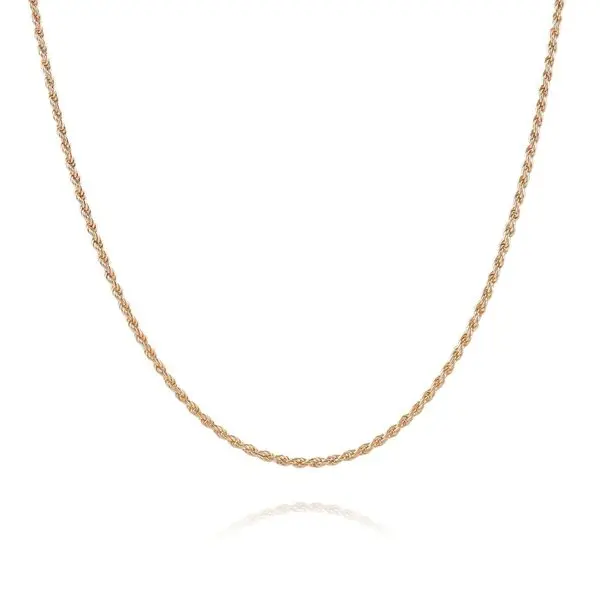 SPERO LONDON Sterling Silver Rope Chain Necklace - Rose Gold
