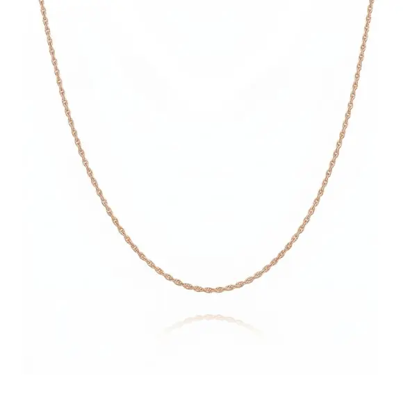 SPERO LONDON Sterling Silver Rope Chain Necklace - Rose Gold