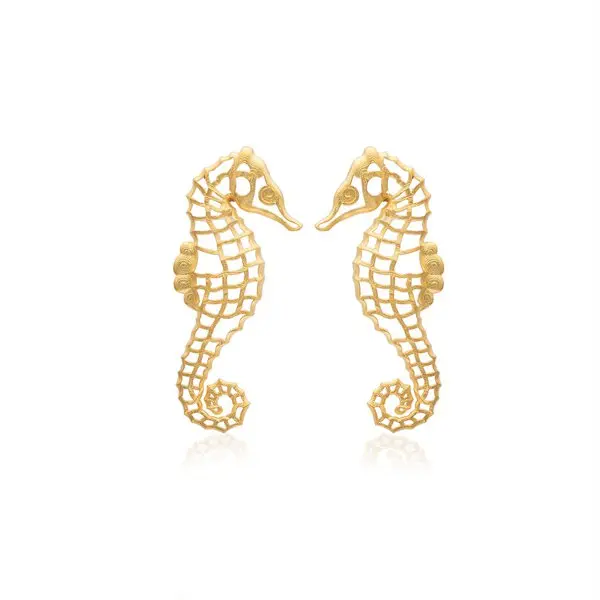 MILOU JEWELRY Seahorse Dangle Earrings - Gold