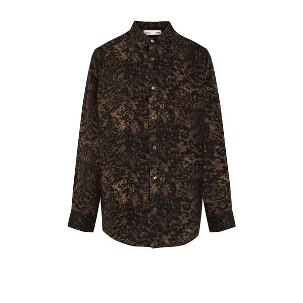 PCFG Black / Brown Your Itch Kangaroo Long Sleeve Shirt Leopard - Black/brown