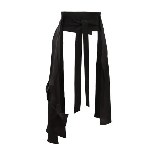 JULIA ALLERT Obi-inspired Waist Belt With Handcrafted Panels - Black
