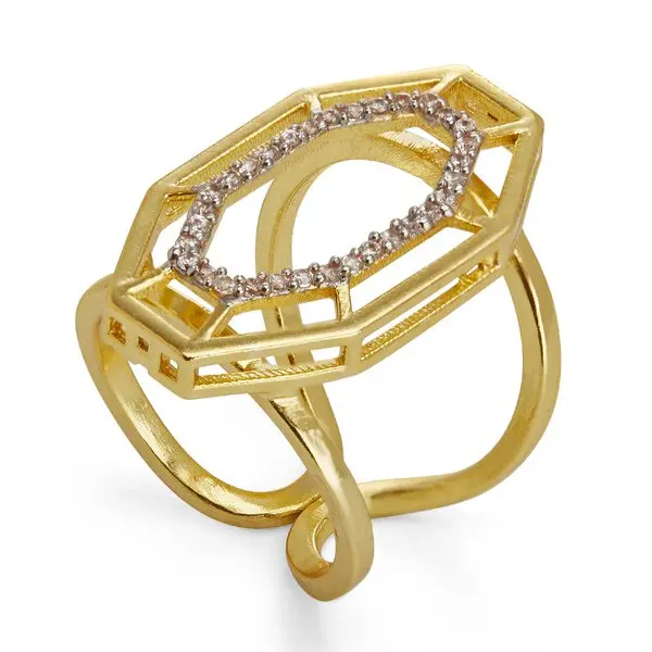 DHWANI BANSAL Syra Ring - Gold/white