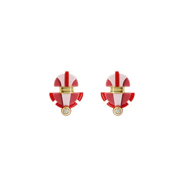 GISSA BICALHO Acrylic Earrings - Pink