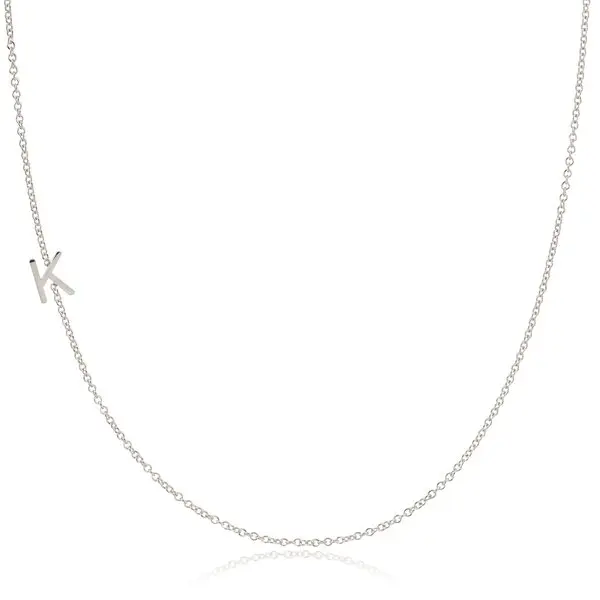 Maya Brenner Designs 14k Asymmetrical Letter Necklace - White