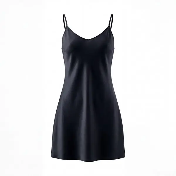 VIMISSIA Mini Silk Slip Dress - Black