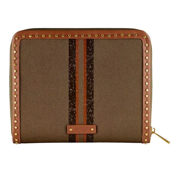 Wolf Ida Travel Zip Jewellery Portfolio - Brown