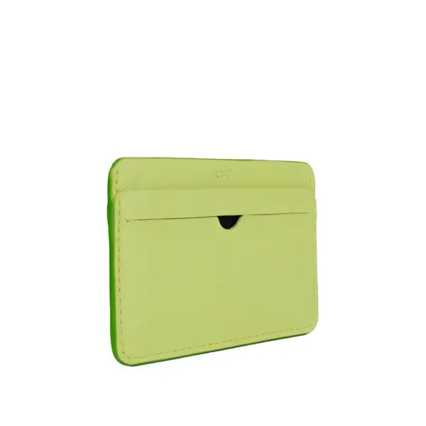 GODI. Handmade Leather Cardholder Lime Butter - Green