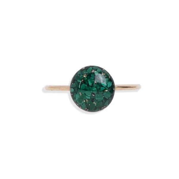 KATE KOEL Gemstone Gold Ring - Green