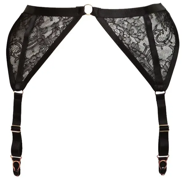 SOMETHING WICKED Annabel Lace Suspender Belt - Black