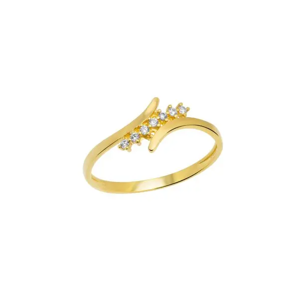 SPERO LONDON 14ct Solid Intercepting Ring - Gold