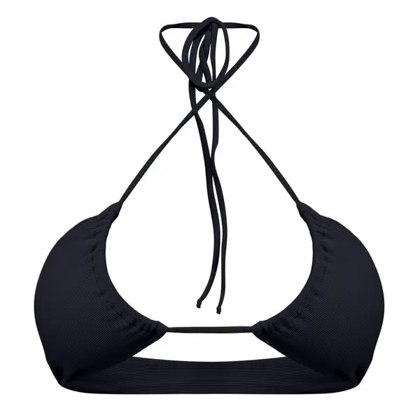 MIHARO Halter Bikini Top - Black