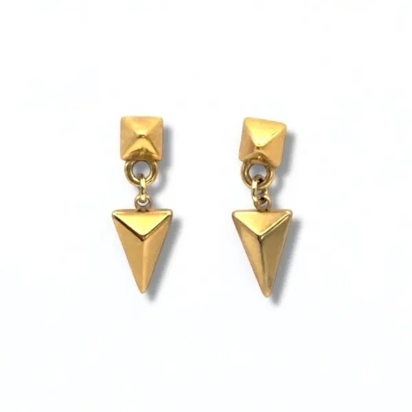 JAGGED HALO JEWELRY Arrowhead Drop Earrings - Gold