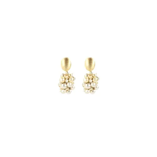 LOTT. GIOIELLI Amy Double Stone Earrings - Silver/gold