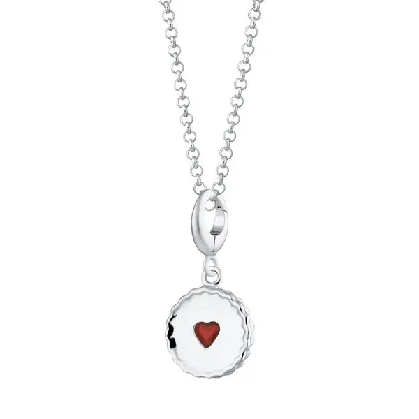 LILY CHARMED Sterling Jammie Dodger Biscuit Charm Necklace - Silver