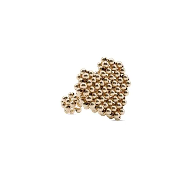 PAS DE MARQUE Filled Beaded Ring - Gold