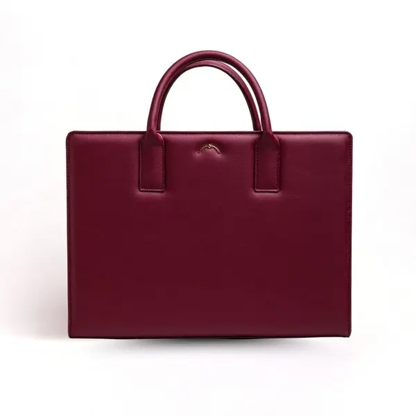 QOSMIC Briefcase Metis Nebula Grape Leather