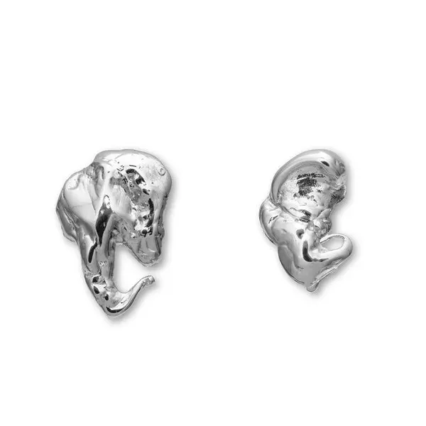 EVA REMENYI Euphoria Elephant Earrings - Silver