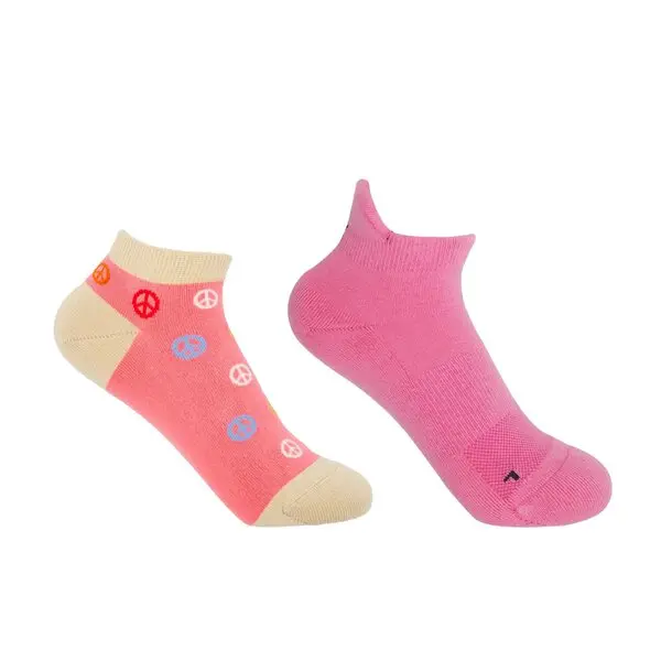 PEPER HAROW - MADE IN ENGLAND Peace & Organic Sport Trainer Socks Bundle - Pink