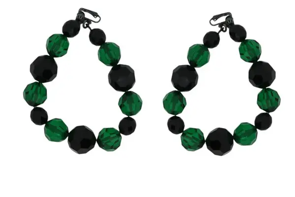 VICKISARGE Delia's Jumbo Nightwear Earrings - Green/black
