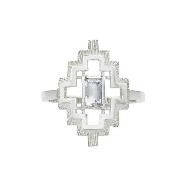 Zoë & Morgan Munay Aquamarine Ring - Silver