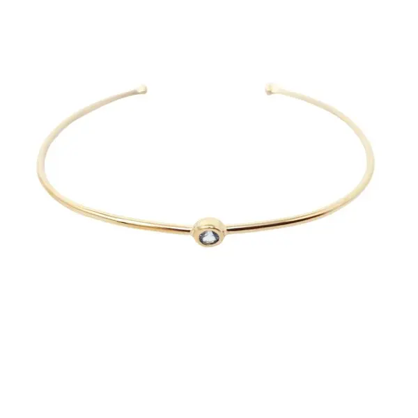 HARFI Gold Vermeil Plated Topaz Bangle - Gold/blue